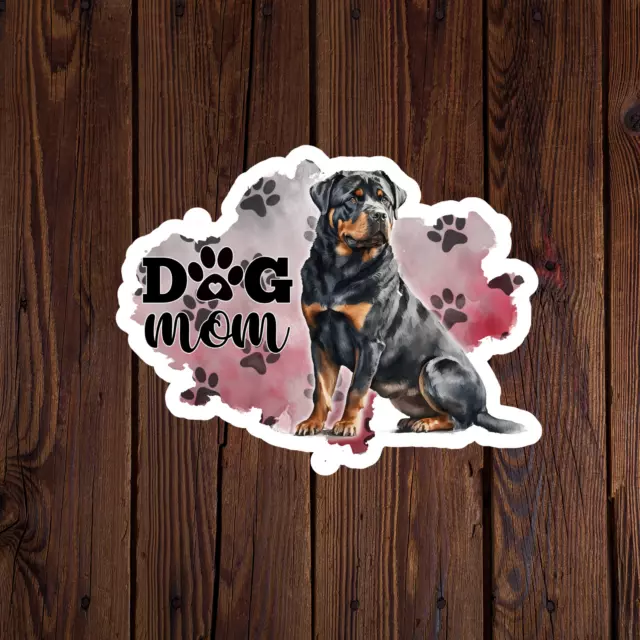 Rottweiler Sticker Dog Mom Cute Paw Print Animal Pet Novelty Sticker ...