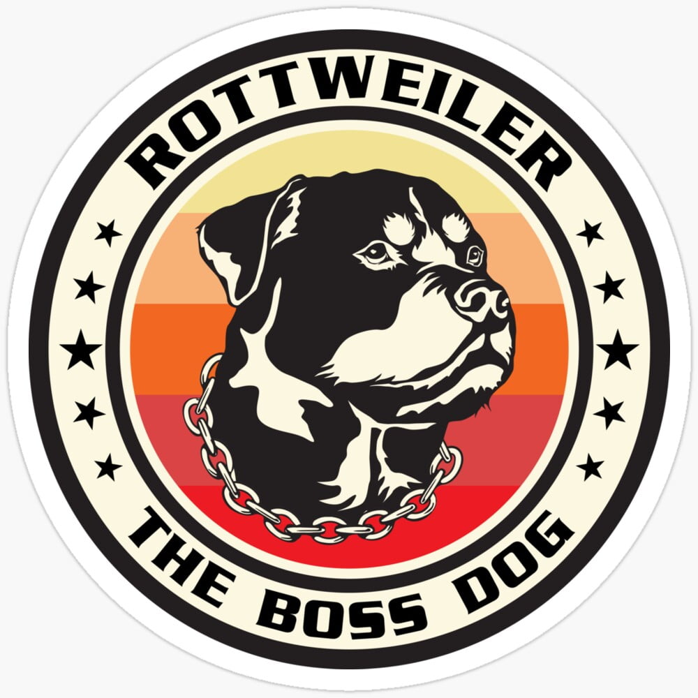 Rottweiler The Boss Dog Sticker Phone Decal Water Bottle Stickers Car ...