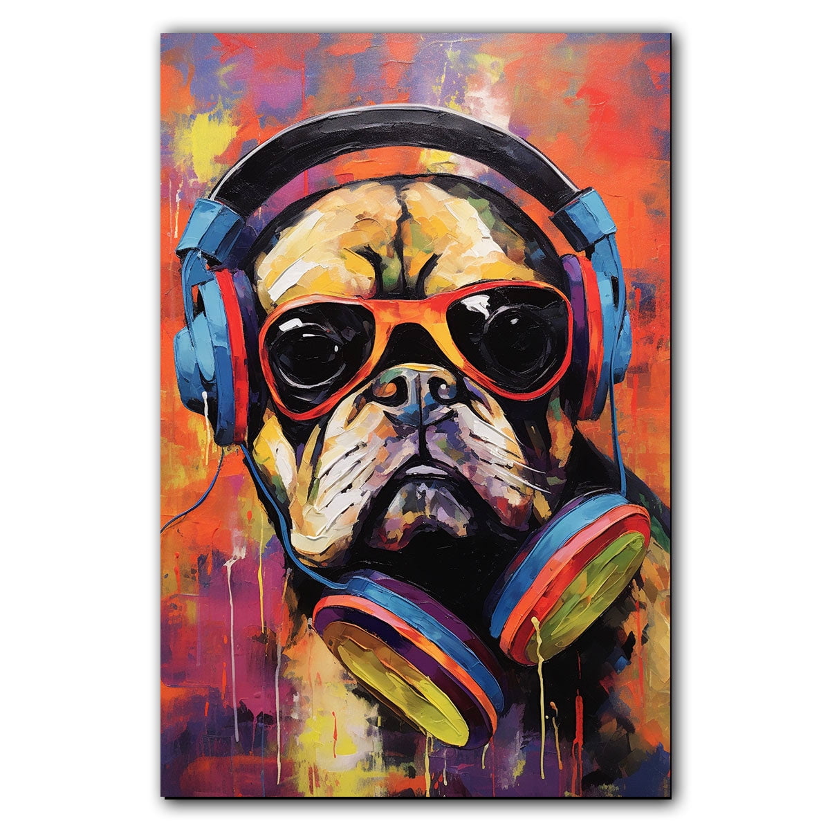 Rottweiler Wall Art - Funny Dog Canvas Canvas for Kids' Room 11x17inch ...
