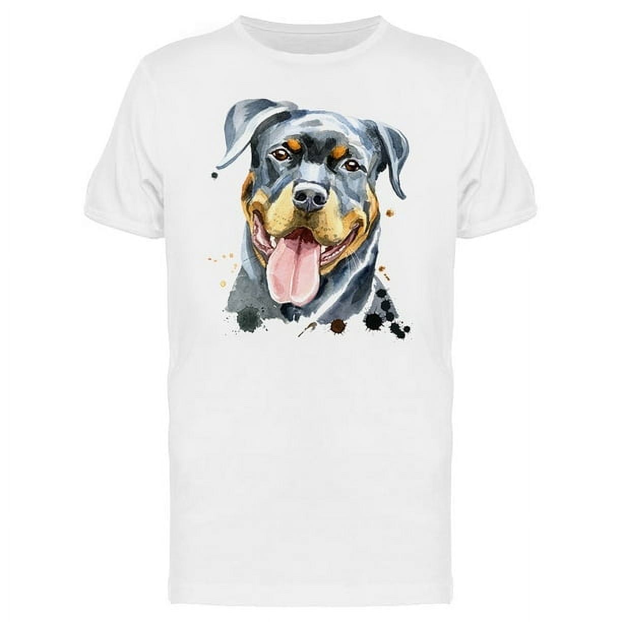 Rottweiler Watercolor Men's T-Shirt | Artistic Rottweiler Design for ...