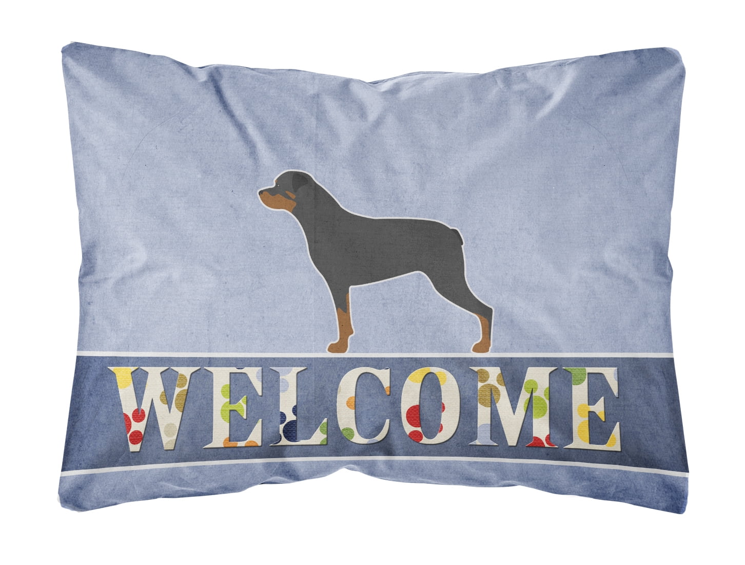 Rottweiler Welcome Canvas Fabric Decorative Pillow - Walmart.com