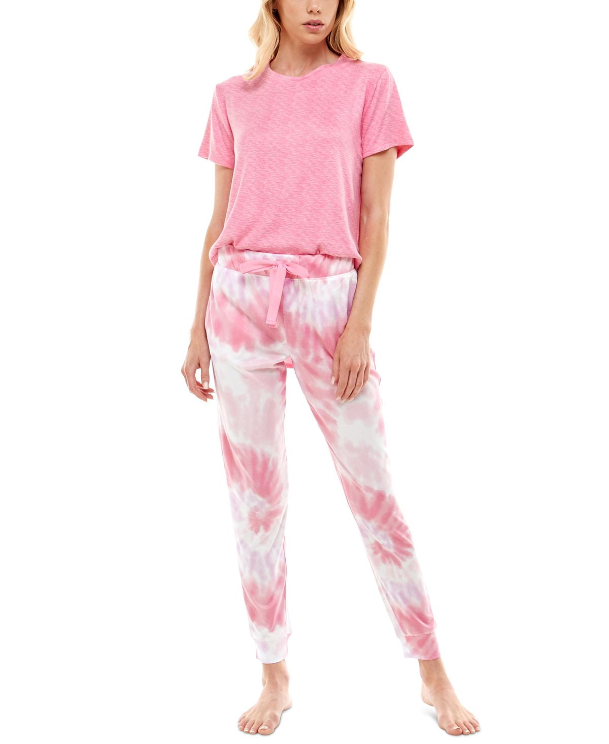 Roudelain Womens Sleepwear Whisper Luxe Short Sleeve Top and Jogger ...