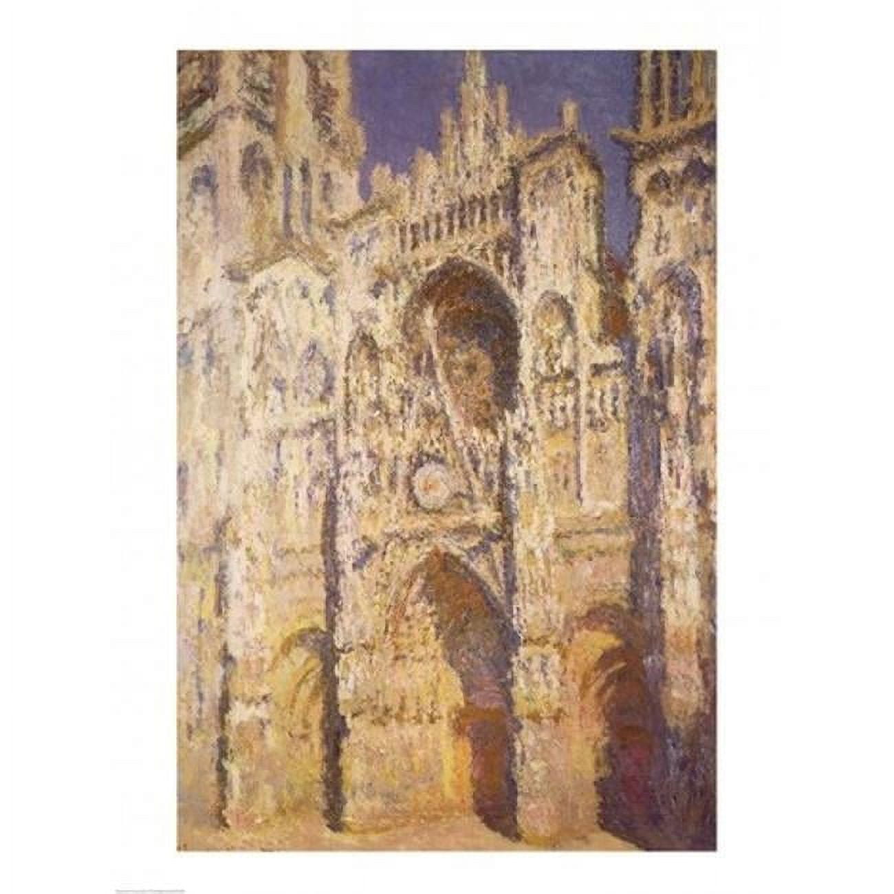 Rouen Cathedral in Full Sunlight - Harmony in Blue & Gold 1894 Poster ...