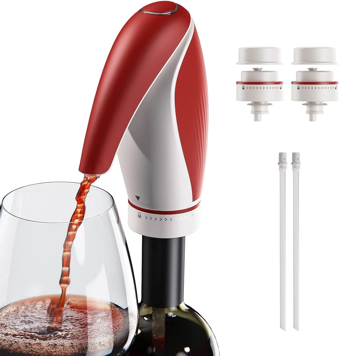 Rouge-Electric Wine Aerator Wine Pourer Rechargeable 3-in-1 Wine ...