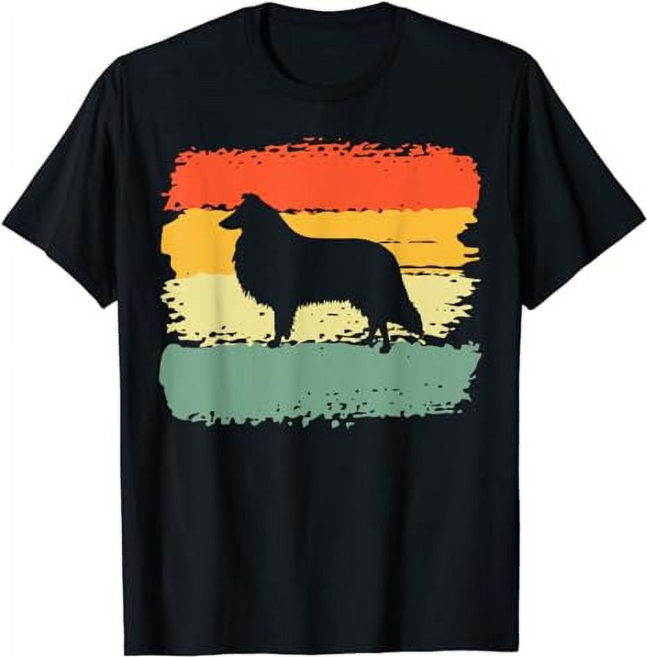 Rough Collie Retro Vintage 70s 80s Style T-Shirt - Walmart.com