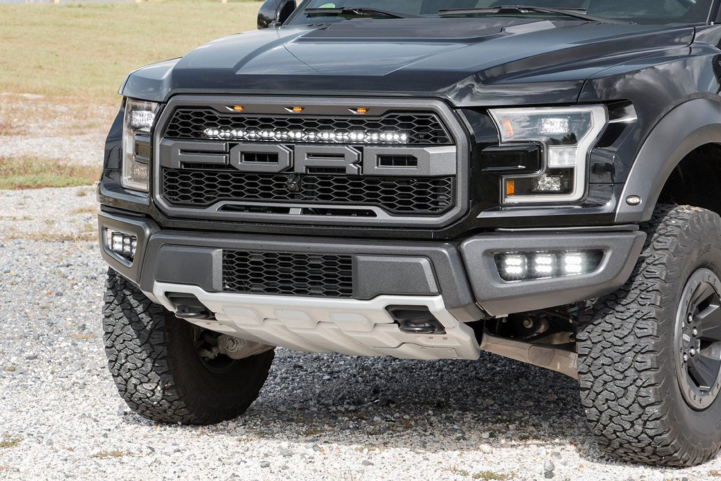 Rough Country 30" Black Series LED Grille Kit for 2017-2020 Ford Raptor ...