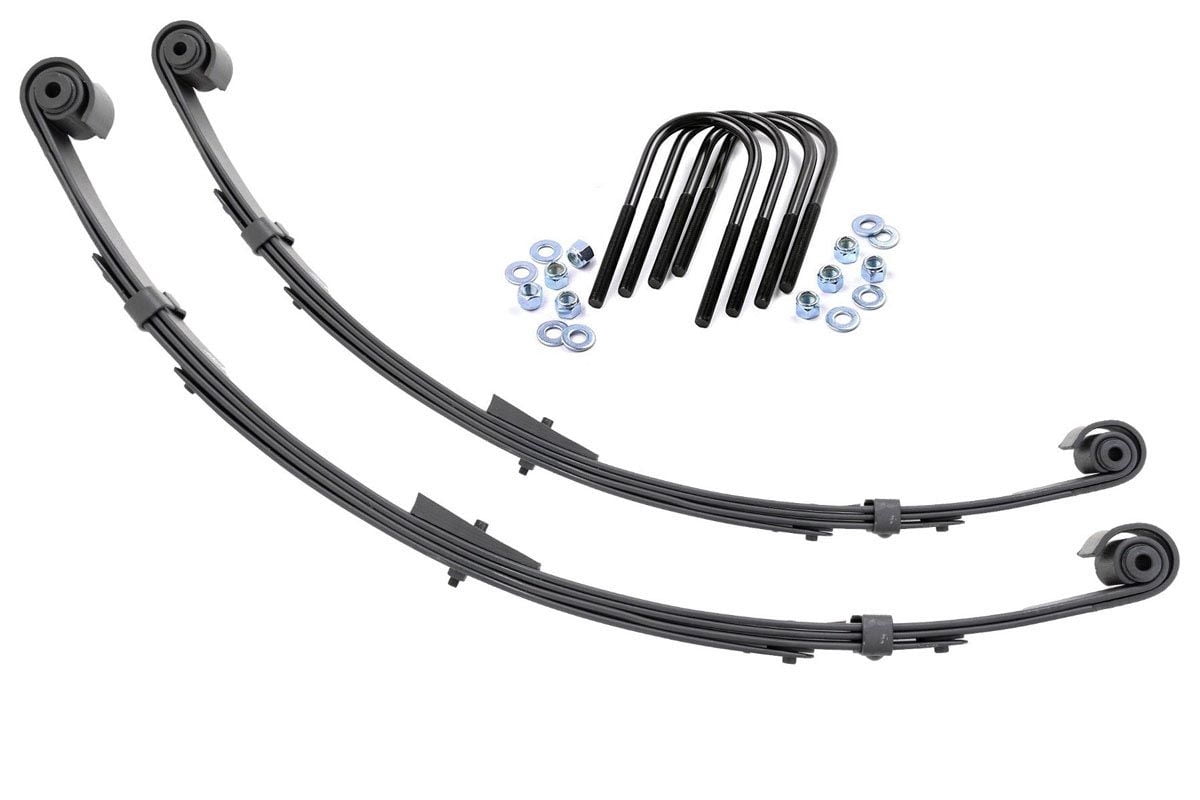 Rough Country 4" Rear Military Wrap Leaf Springs for 87-95 Jeep YJ ...