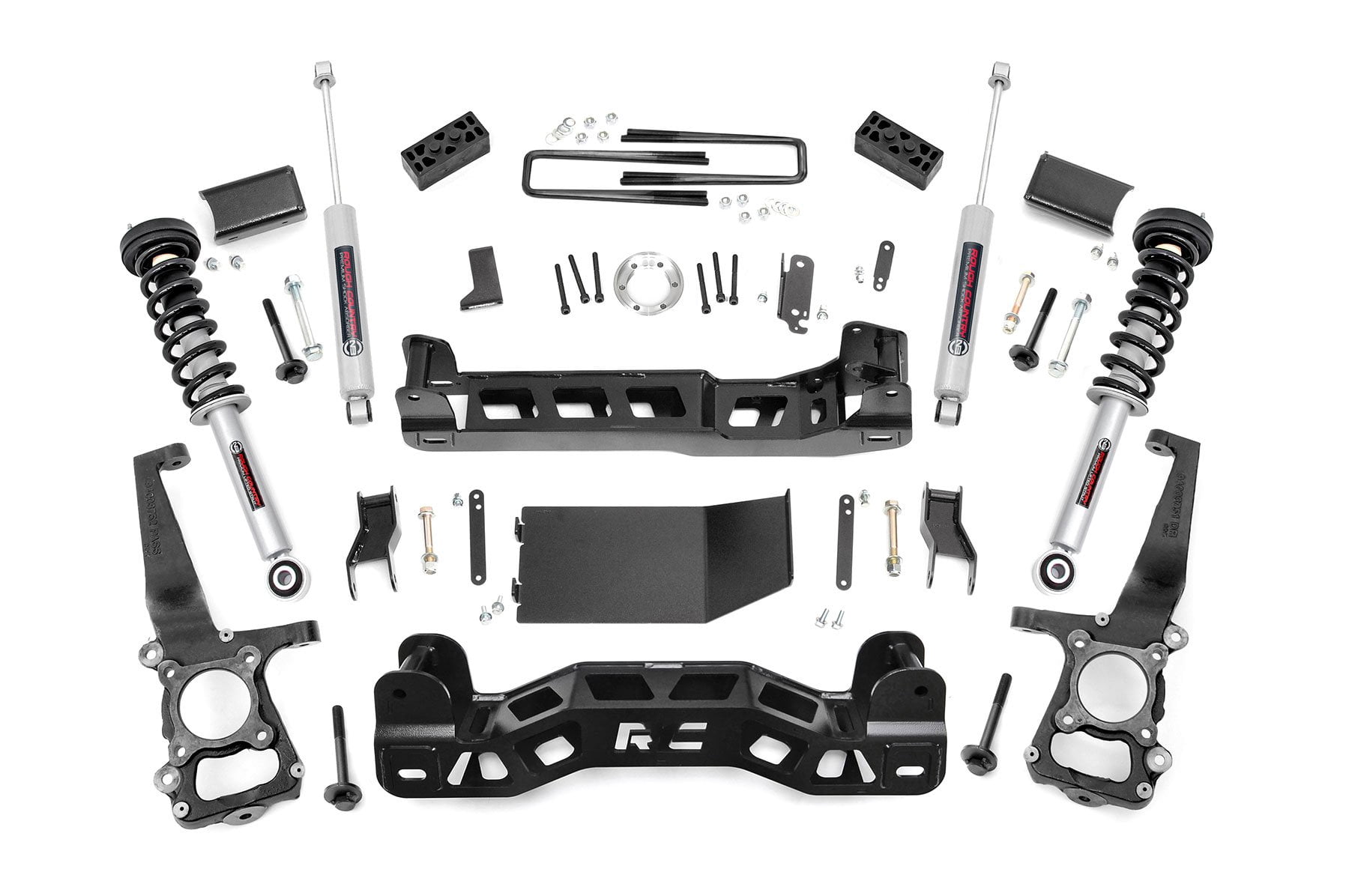 Rough Country 4" Suspension Lift Kit w/N3 Struts for 2014 Ford F-150 ...