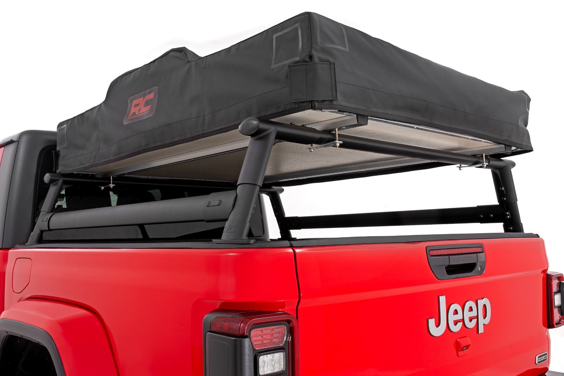 Rough Country Aluminum Bed Rack for 2020-2025 Jeep Gladiator | Half ...