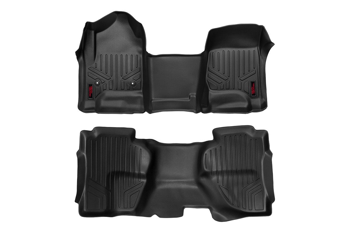 Rough Country Heavy Duty Floor Mats for 14-18 Chevy Silverado/GMC 1500 ...