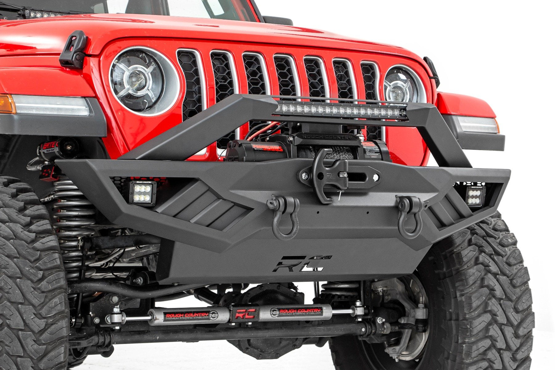 Rough Country Full Width Off-Road Front Bumper for 07-23 Jeep JK,JL,JT ...