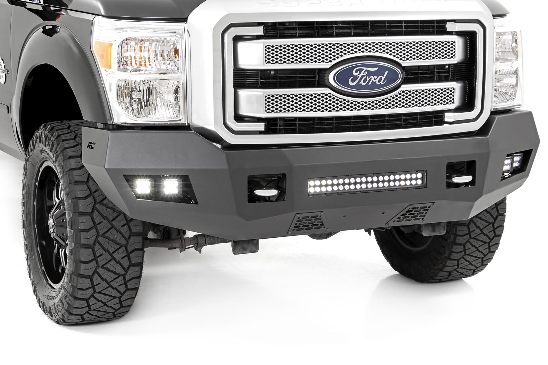 Rough Country Heavy Duty LED Front Bumper for 11-16 Ford Super Duty ...