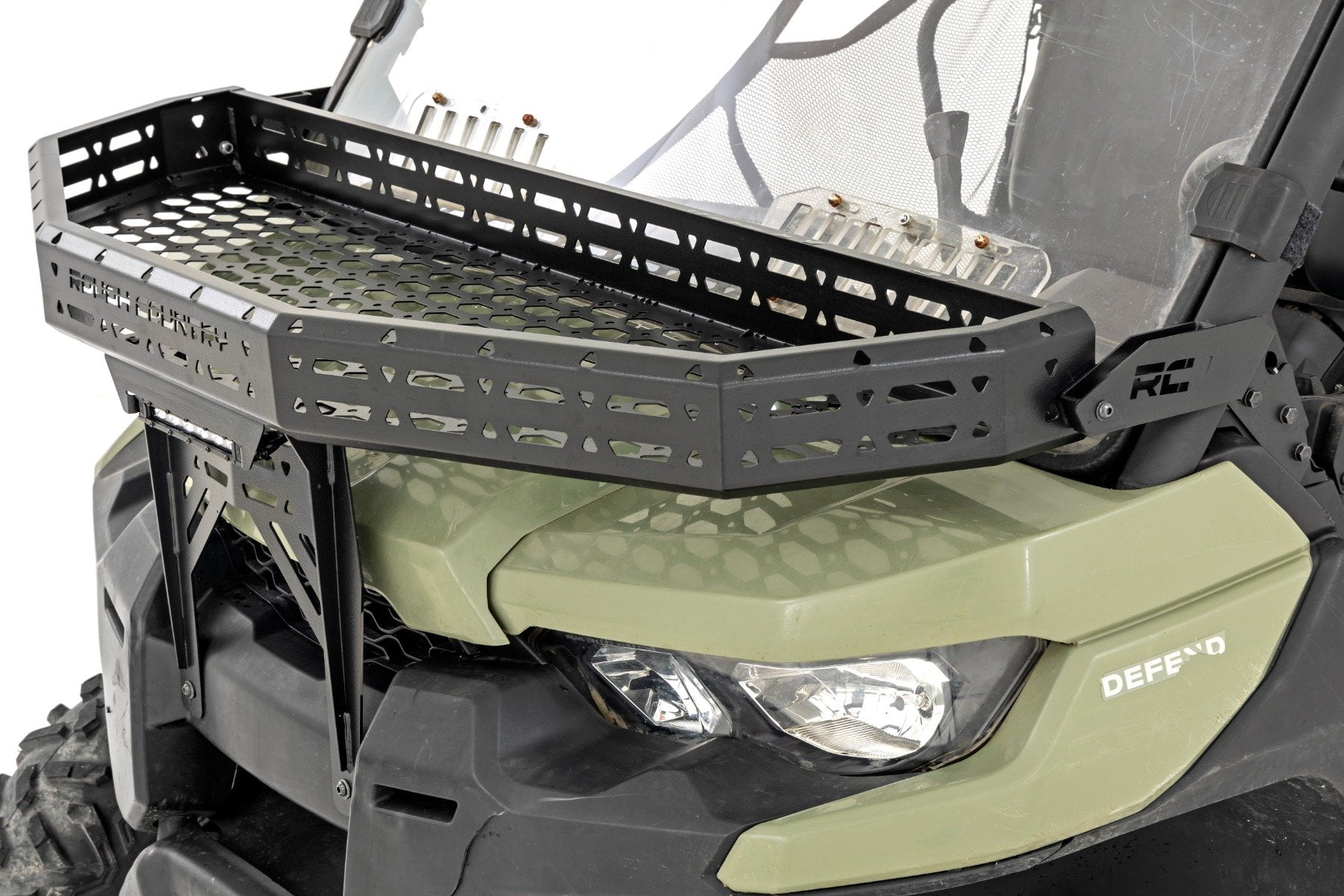 Rough Country LED Front Cargo Rack for Can-Am Defender - 97074 ...