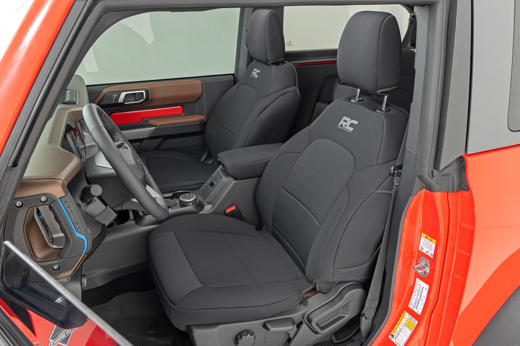 Rough Country Truck Neoprene Seat Covers for 2021-2024 Ford Bronco 2 ...