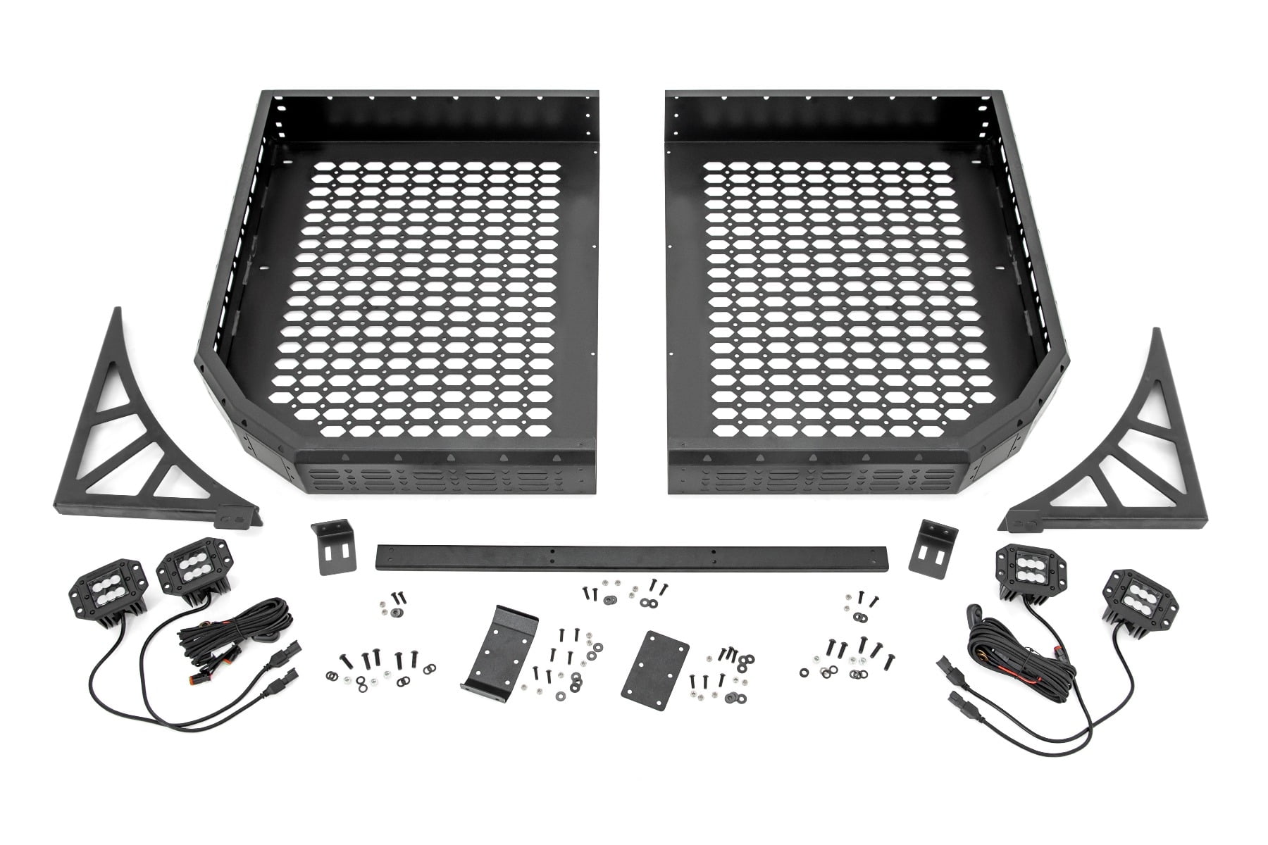 Rough Country Rear LED Cargo Rack for Polaris Ranger XP 1000 - 93057 ...