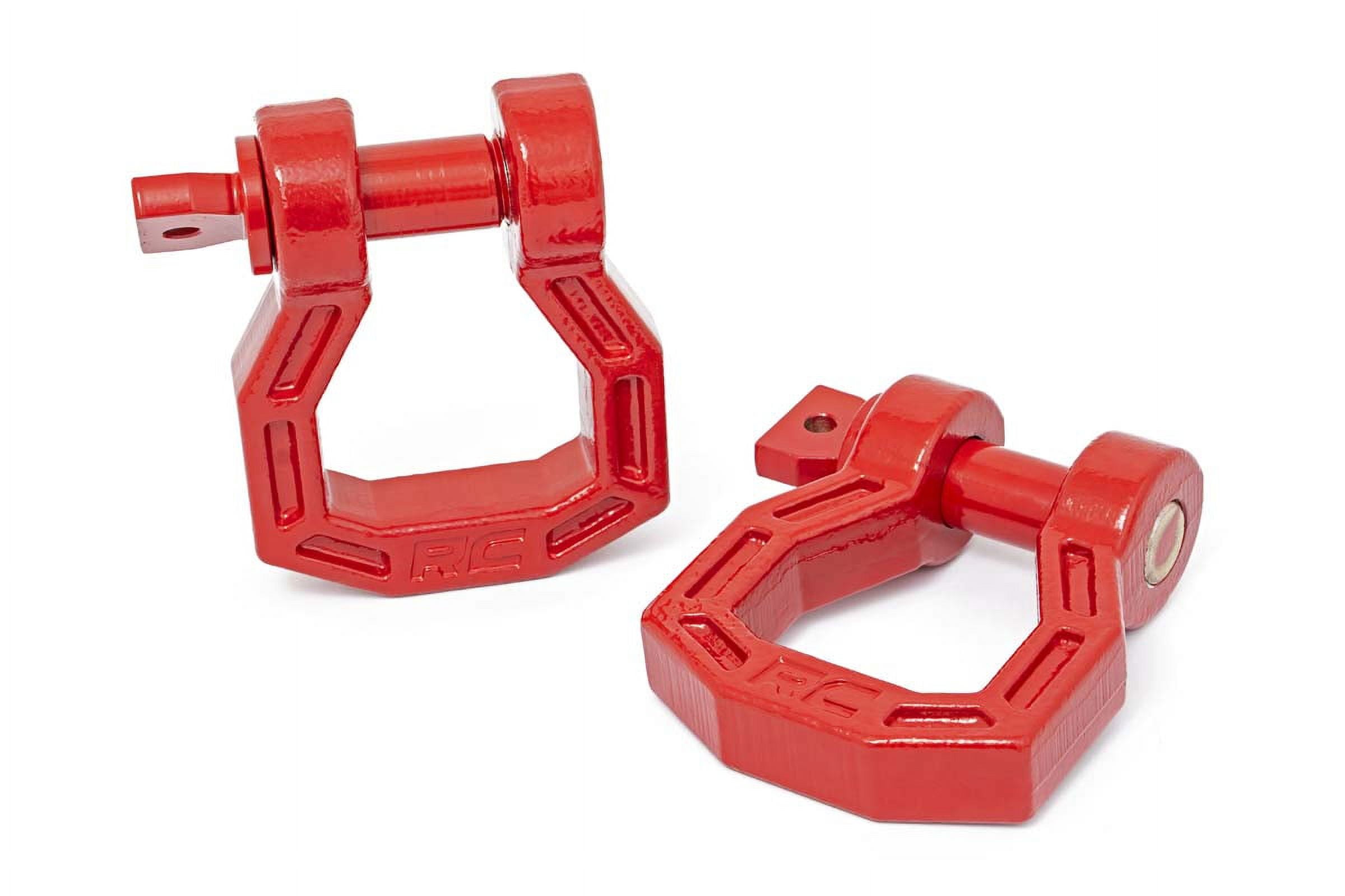 Rough Country Red Forged Steel D-Ring Shackle Set | Pair - RS119 ...