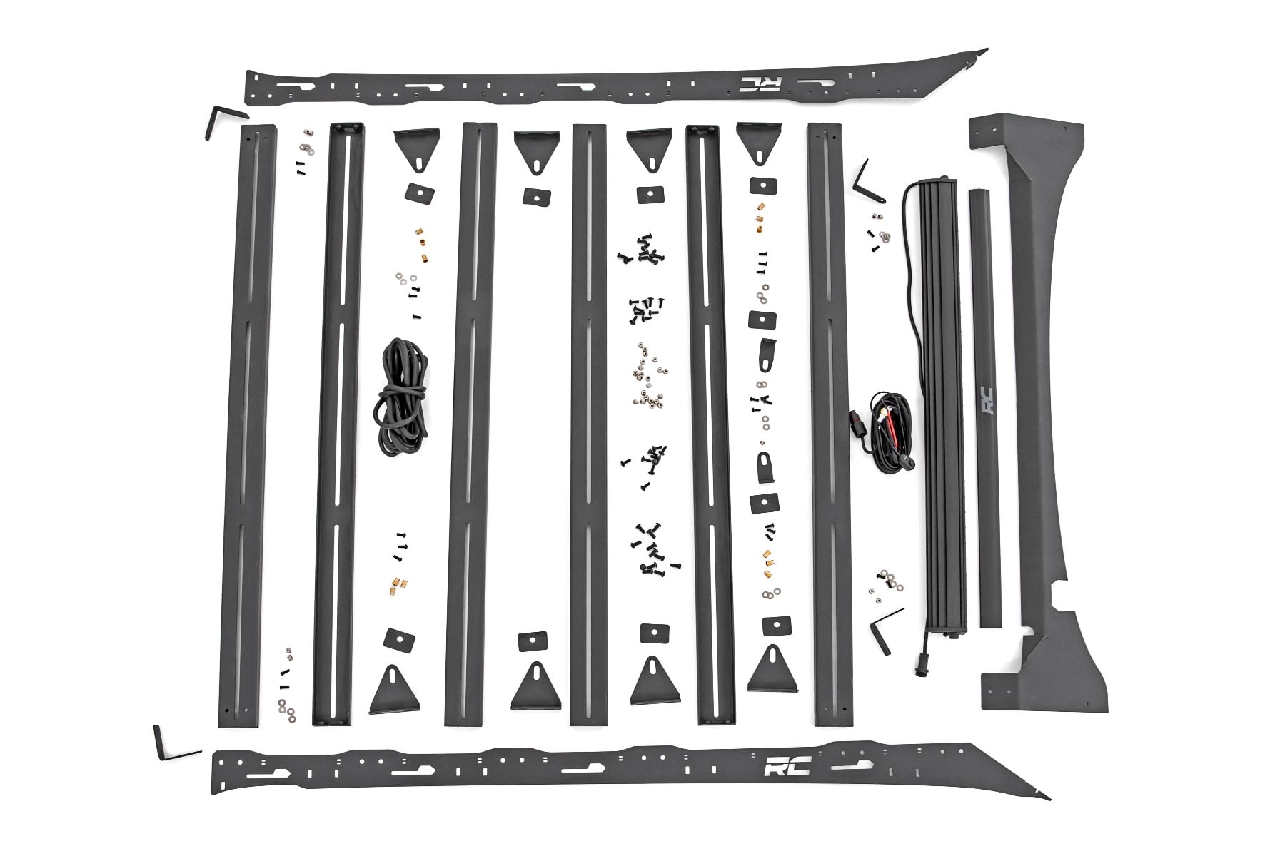 Rough Country Roof Rack System w/40" Front Facing LED for 15-18 F-150 ...