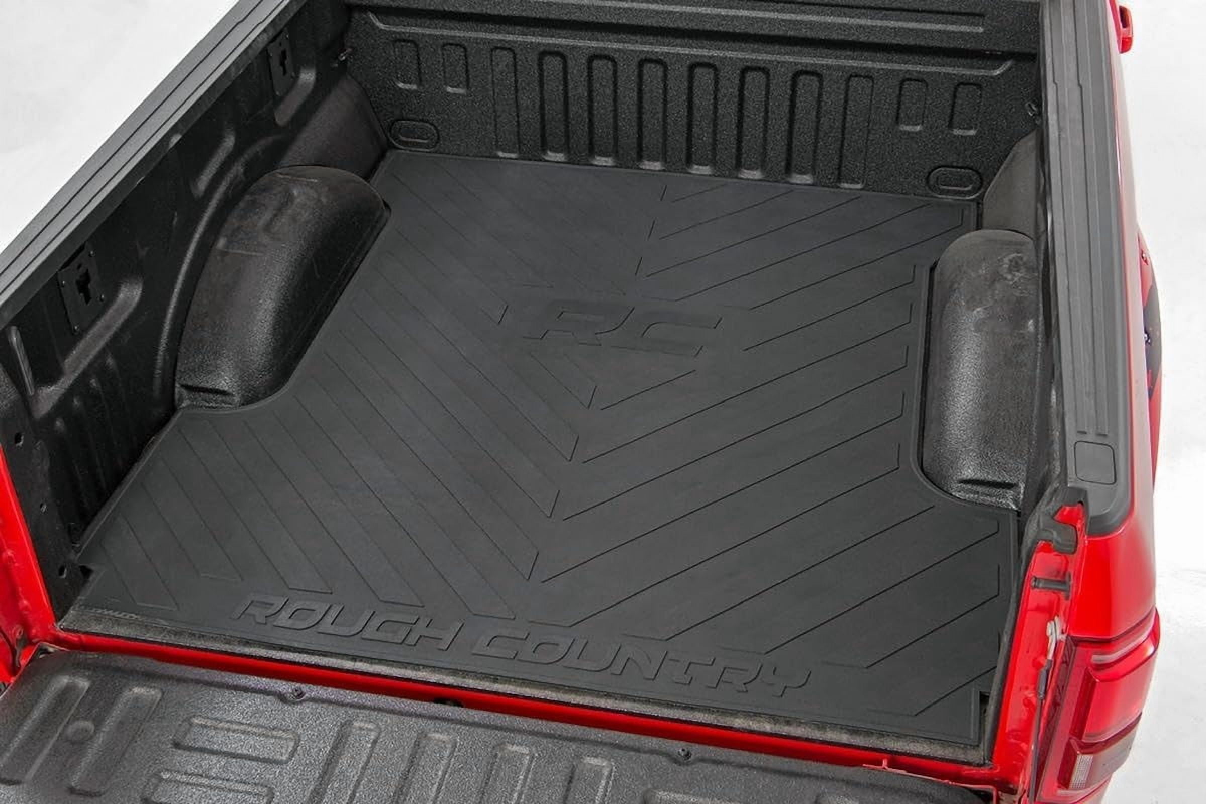 Rough Country Rubber Bed Mat for Chevy Silverado & GMC Sierra 1500/2500HD/3500HD (2007-2019 ...