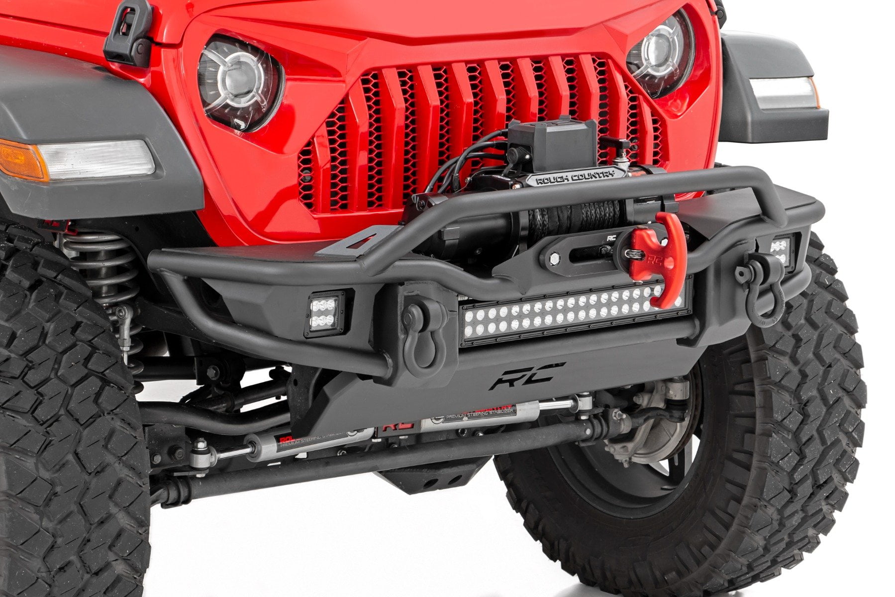 Rough Country Tubular Front Bumper for Jeep Gladiator JT, JK, JL (2007 ...