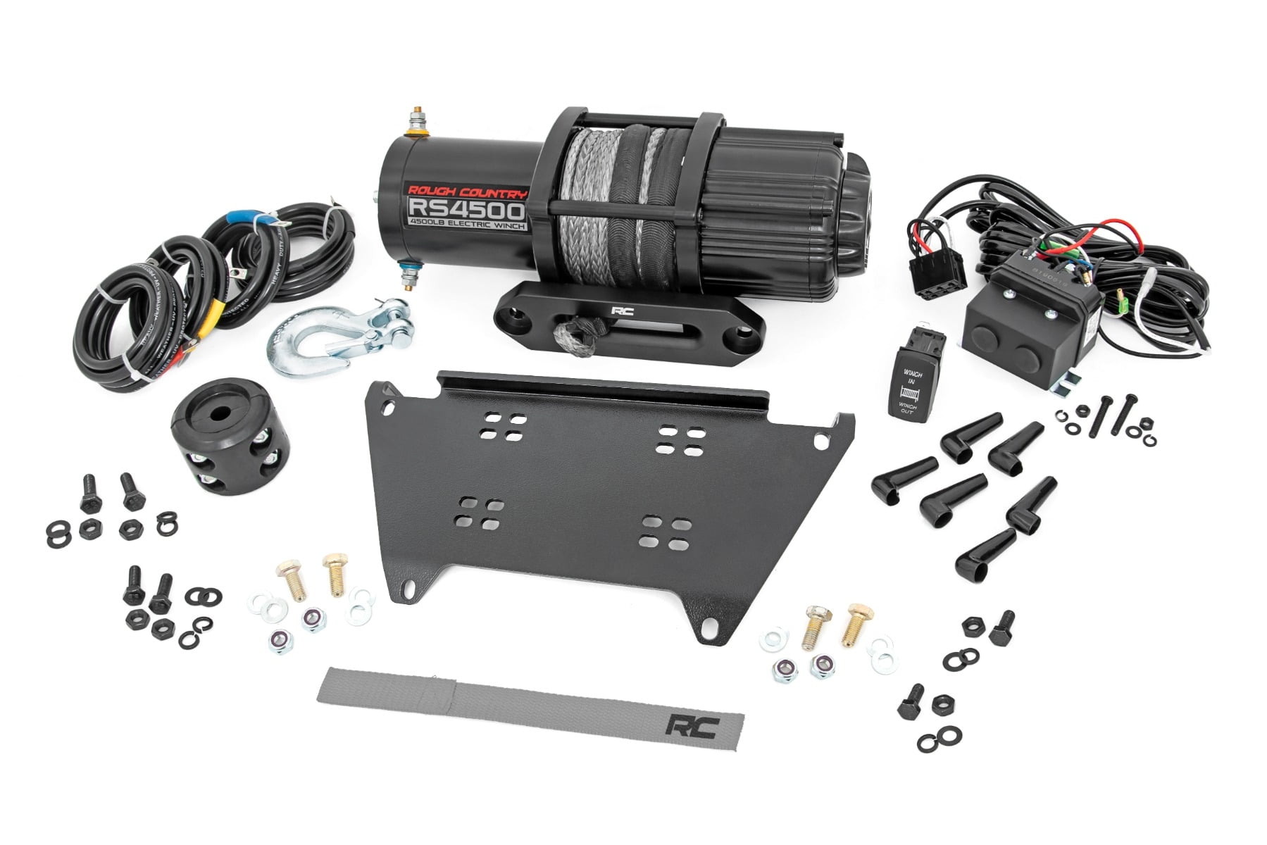 Rough Country Winch Mount Kit w/RS4500SA for Polaris Ranger 1000/XP ...