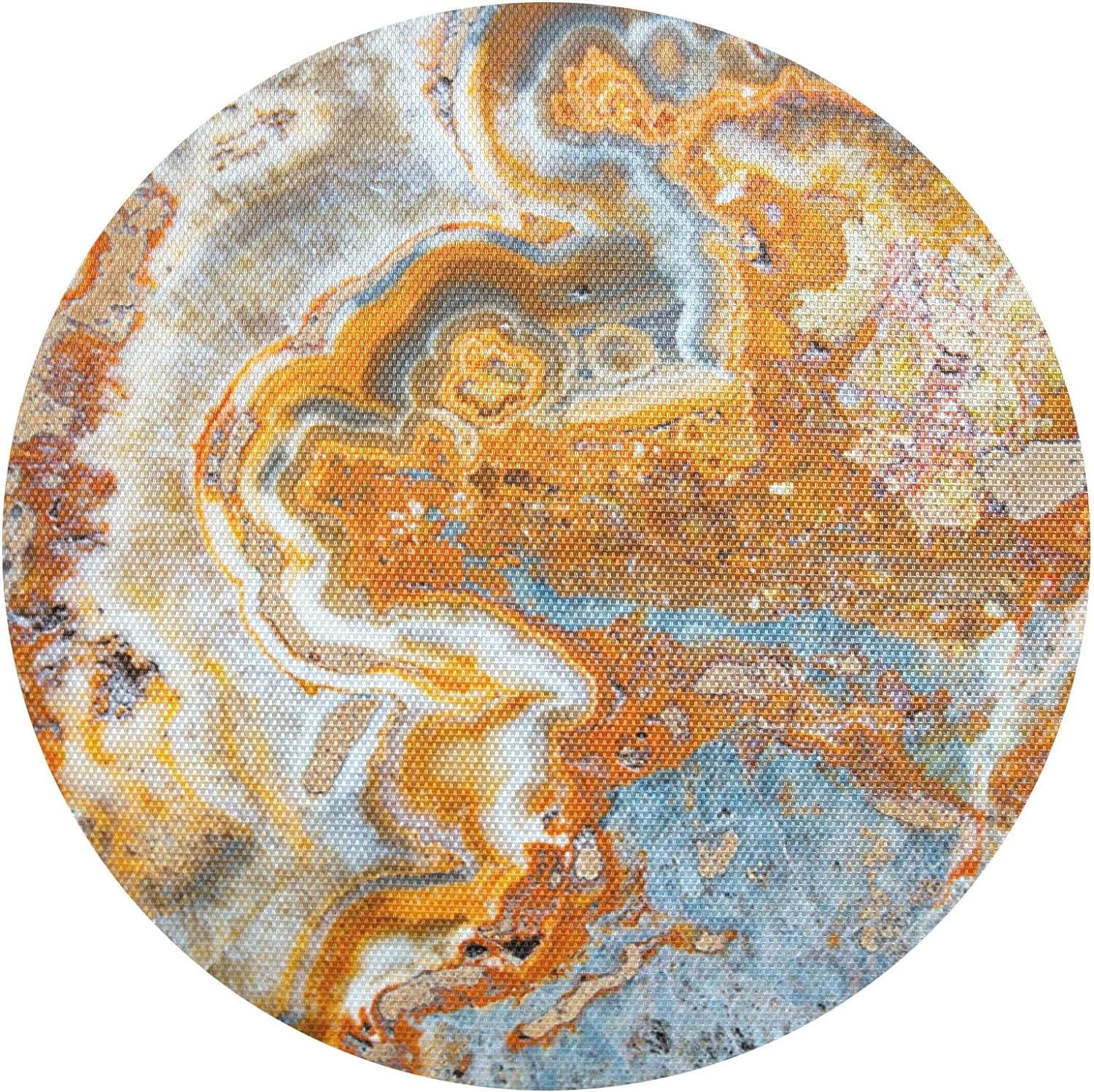 Rough Granite Stone Rock Round Place Mats Set of 1, Heat Stain ...