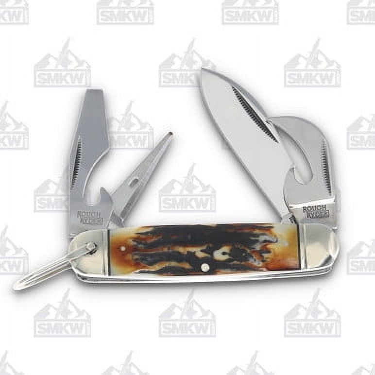 Rough Ryder Knives Rough Ryder Classic Cinnamon Bone Stag Kamp King Folding Knife - Walmart.com