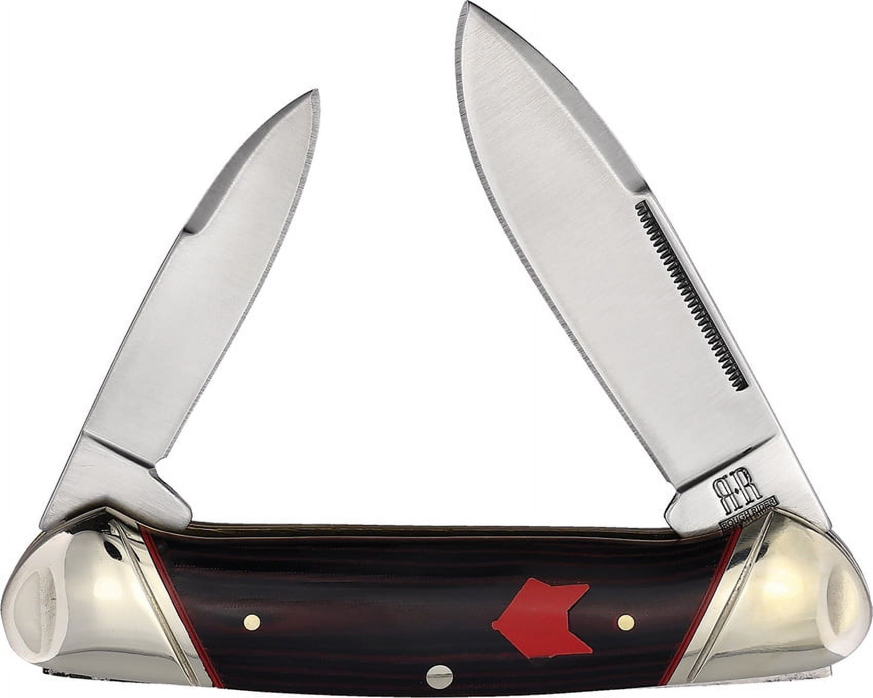 Rough Ryder RR2297RF Red Fox 2x Stainless Blade Black/Red Pocket Knife ...
