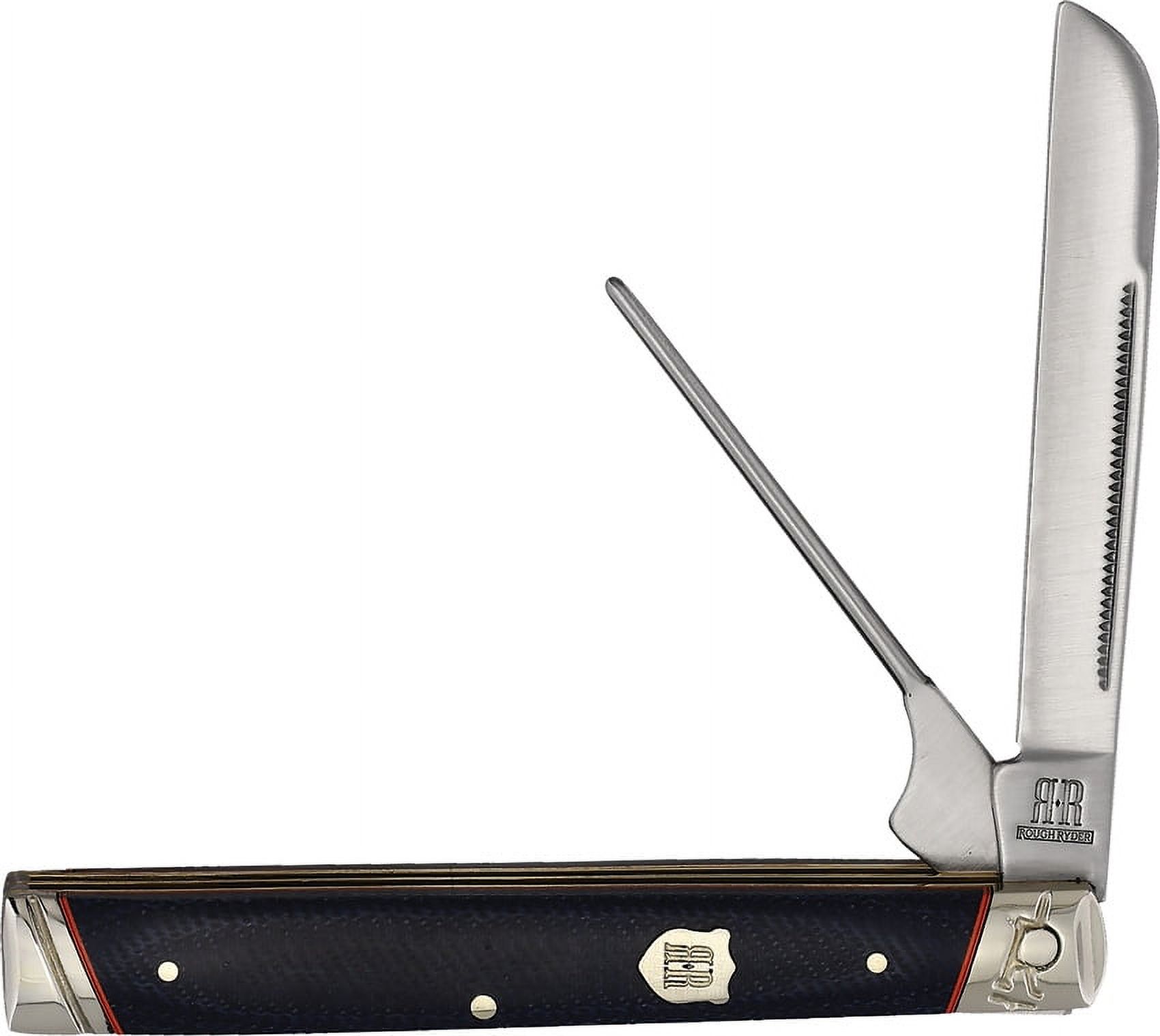 Rough Ryder RR2352 2x Stainless Blade Faded Jeans Handle Pipe Doctor ...