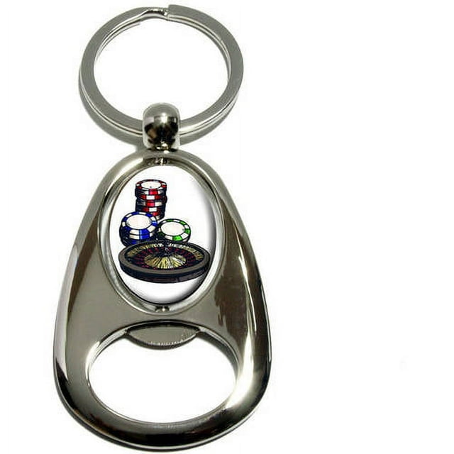 Roulette Wheel Table, Poker Chips Gambling Vegas, Chrome Plated Metal ...