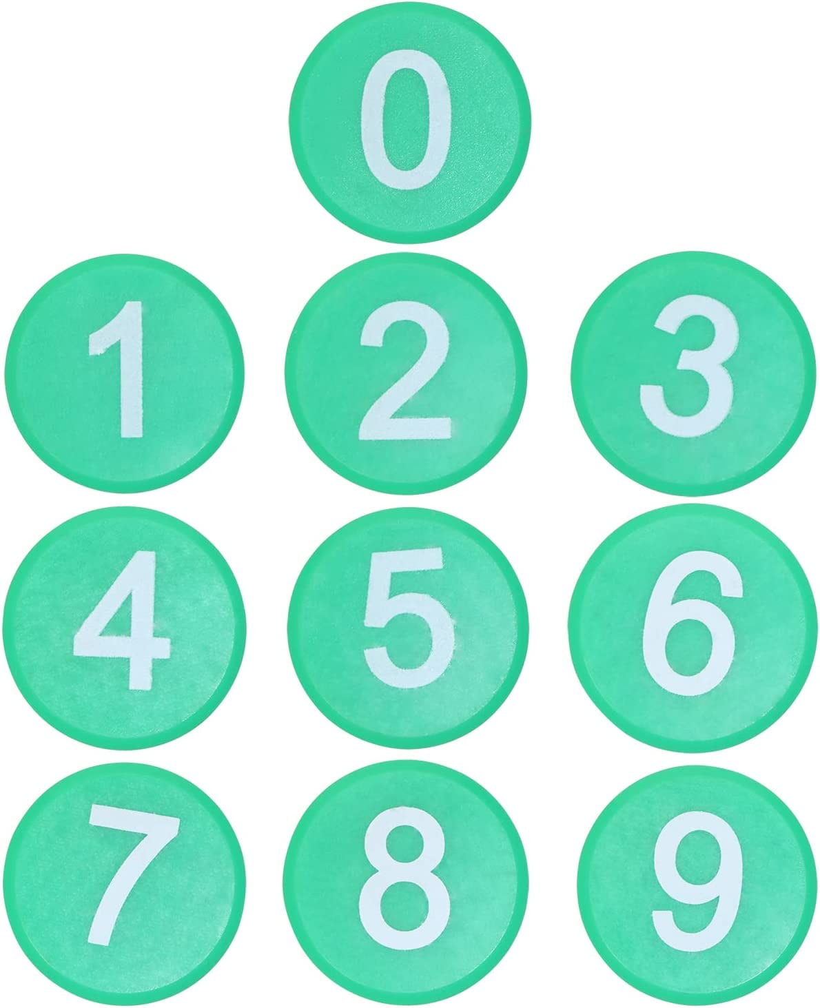 Round 0-9 Number Refrigerator Magnets Fridge Whiteboard Magnetic Pins ...