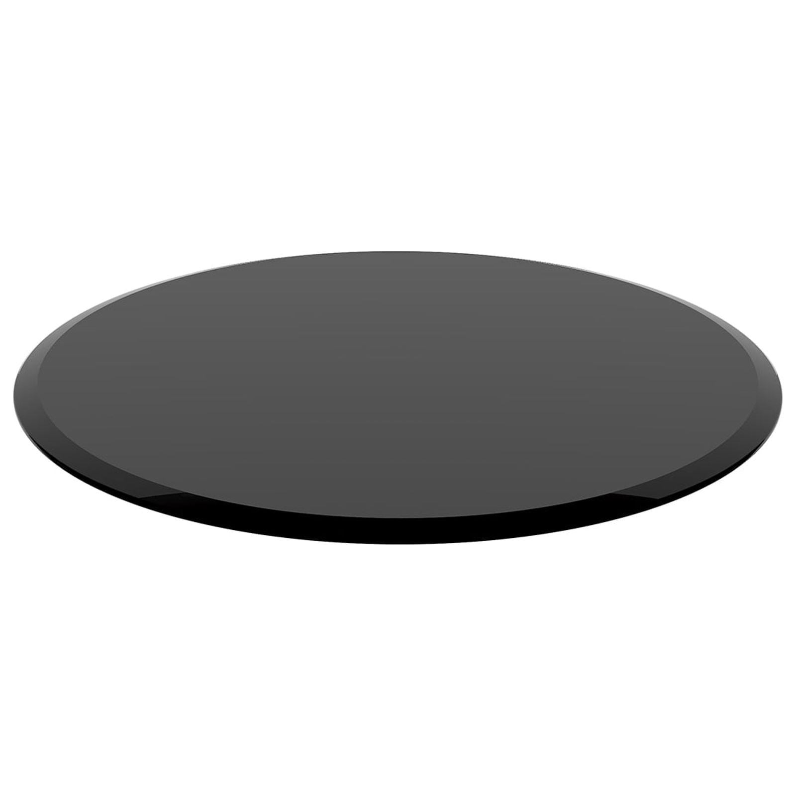 Round 1/2" Thick Glass Table Top with Beveled Edge,Tempered Glass ...
