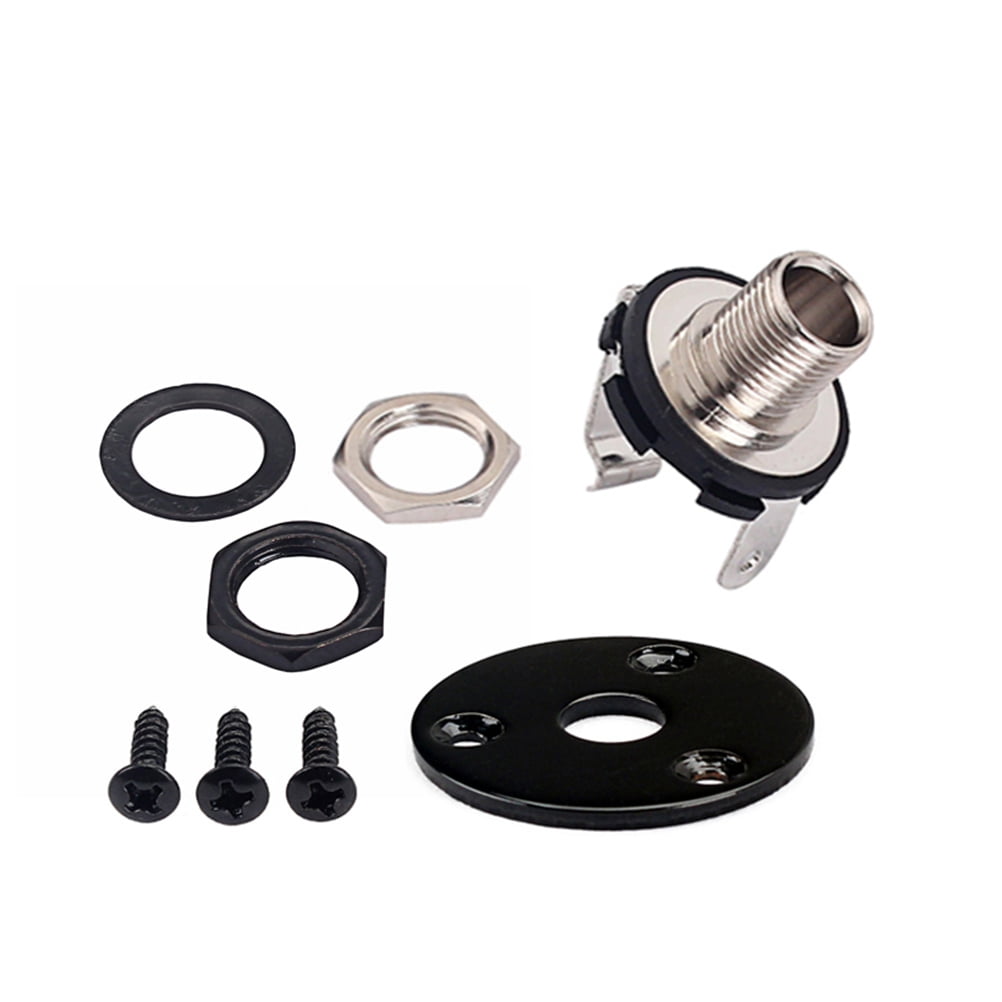 Round 1/4 Inch 6.35mm Guitar Jack Plug Socket Guitar Pickup Output ...