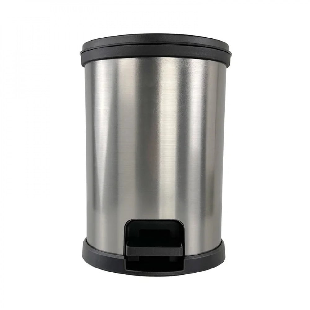 Round 1.5 Gallon Plastic Step Trash Can Touchless Wastebasket Bathroom ...