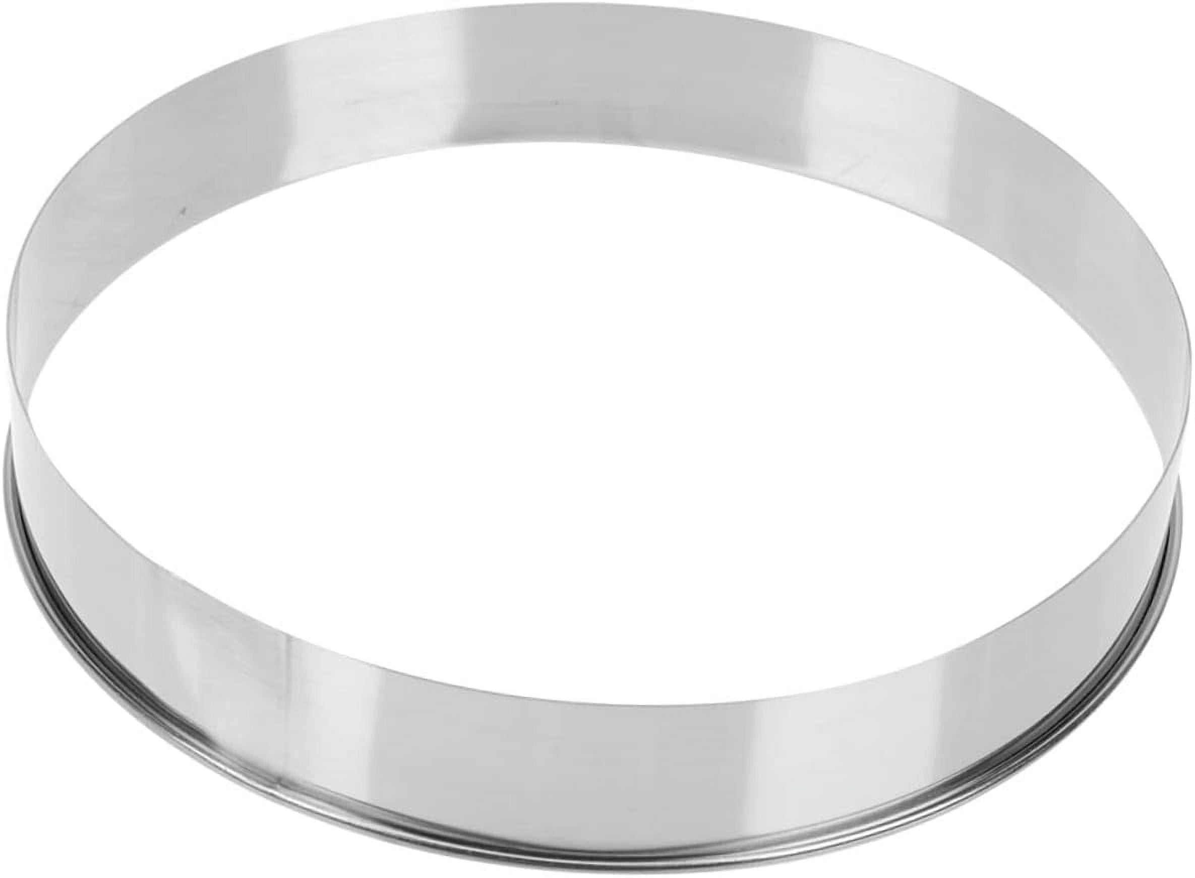 Round 10 Inch Cake Pan Pastry Rings Dough Cutting Ring Egg Tart Pizza ...