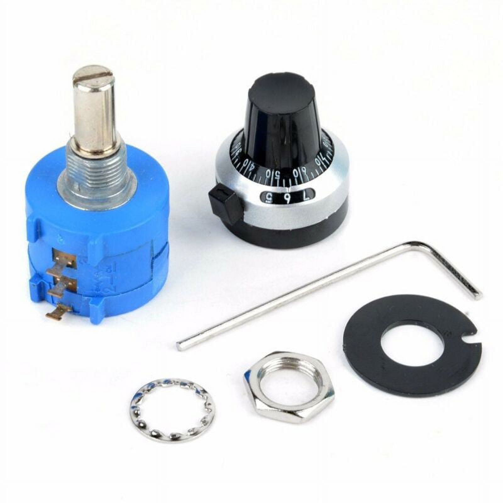 Round 10K Ohm 10 Turn Adjustable Potentiometer W/ Counting Dial Rotary ...