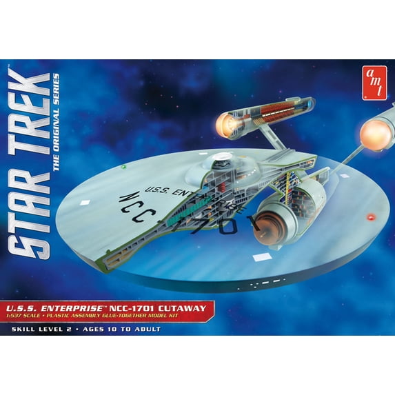 N+A 1/537 Star Trek TOS Enterprise Cutaway Model Kit, Plastic Assembly ...
