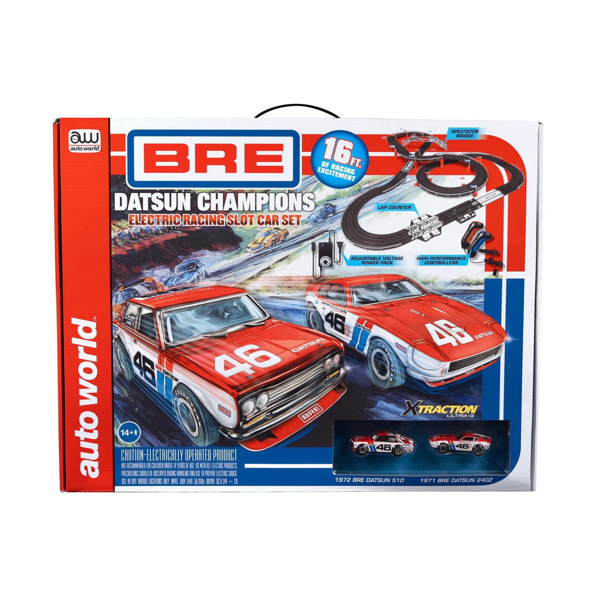 Round 2 LLC BRE Datsun 16' Slot Race Set RDZSRS353 HO Slot Racing Sets ...