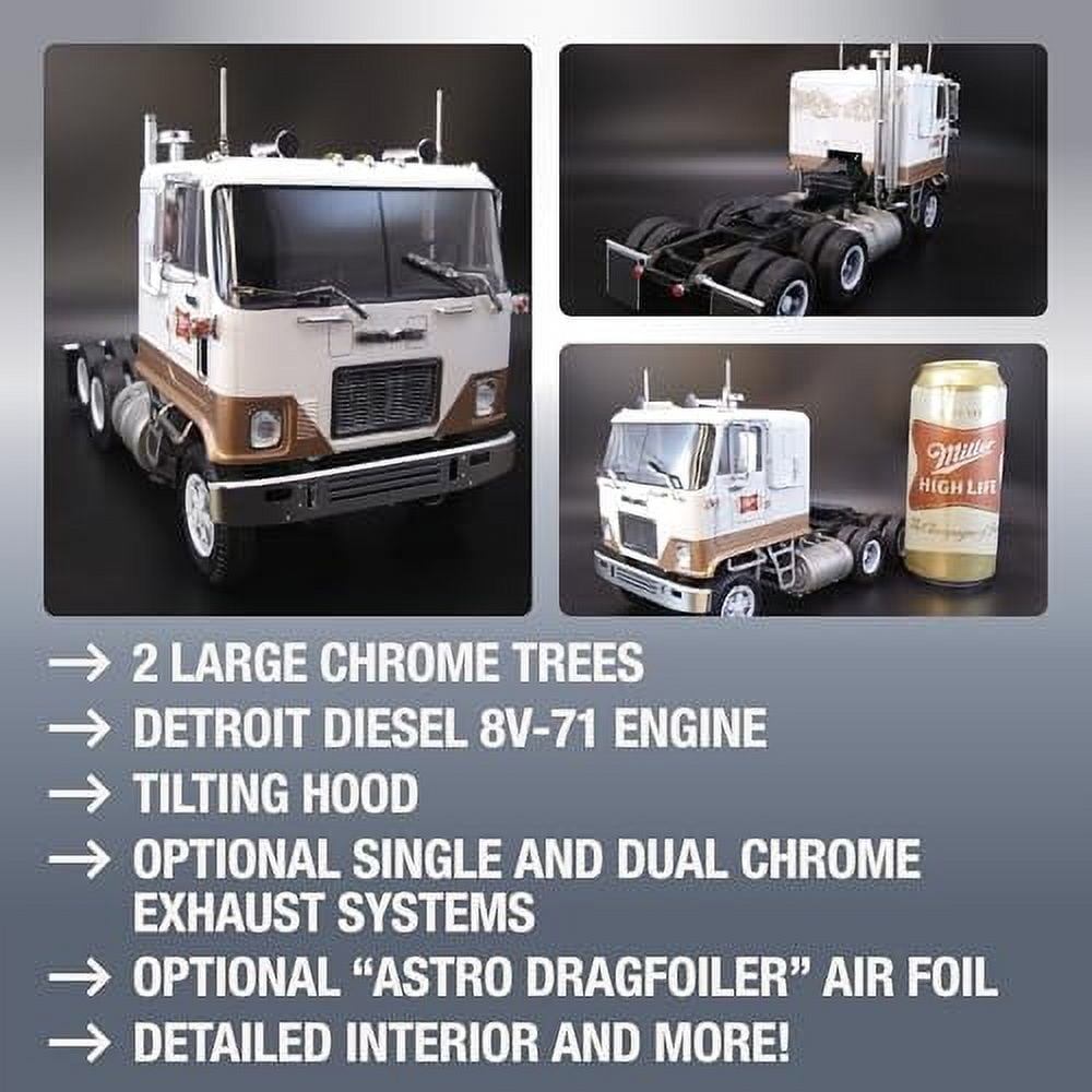 Round 2 Unknown AMT GMC Astro 95 Semi Tractor (Miller Beer) 1:25 Scale ...