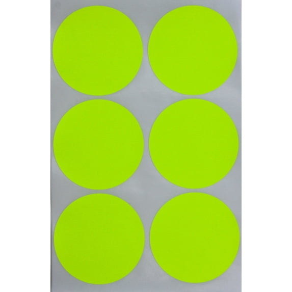Round 2" inch Neon Yellow Sticker, 50mm labels for Multi-purpose great ...