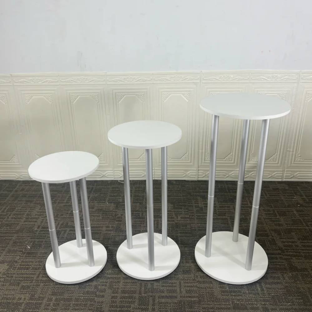 Round 3pcs Metal Display Cylinder Pedestals - Modern Plinths for Home ...