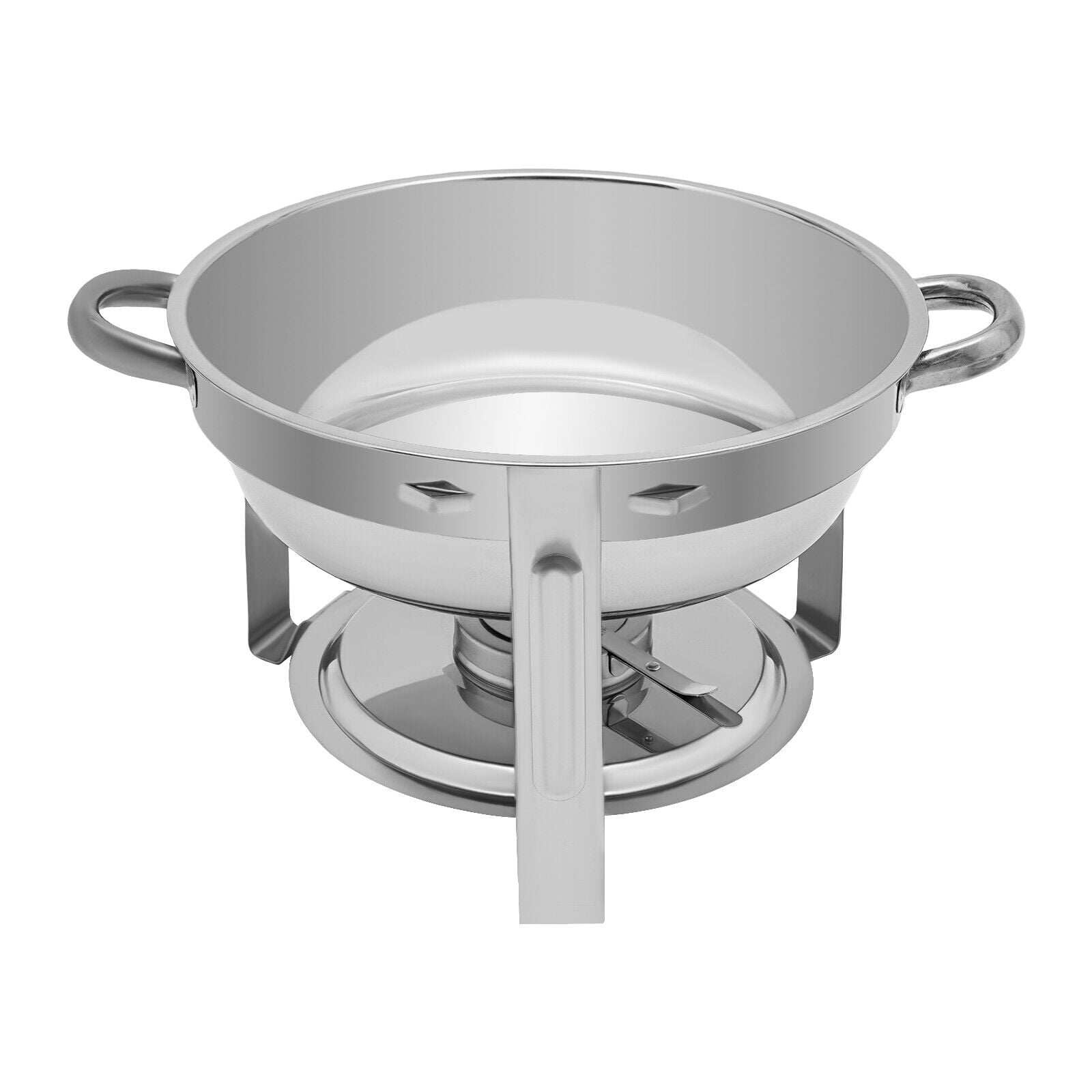 Round 5.28Qt Chafing Dish Set Modern Stainless Steel Buffet Warmer ...