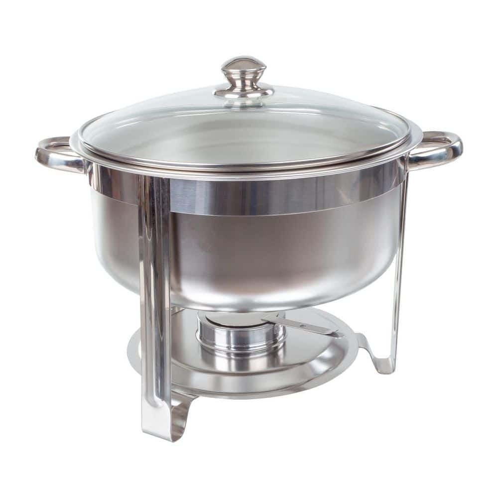 Round 7.5 qt. Chafing Dish Buffet Set - Includes Water Pan, Food Pan ...