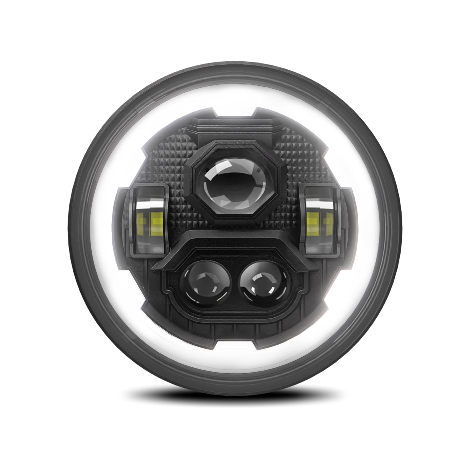 Round 7 Inch Car LED Headlight 7" Round Headlight With White High Low ...