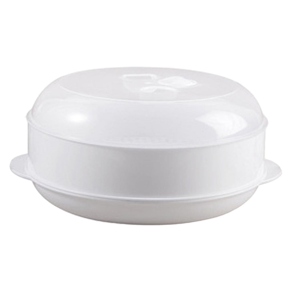 Round ABS Microwave Steamer for Cooking Heating Steamer Dish with Lid ...