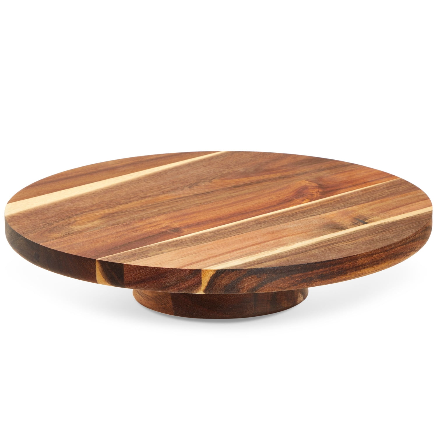 Acacia Wood Round Cake Stand (12.75 in), Elegant Serving Platter for ...