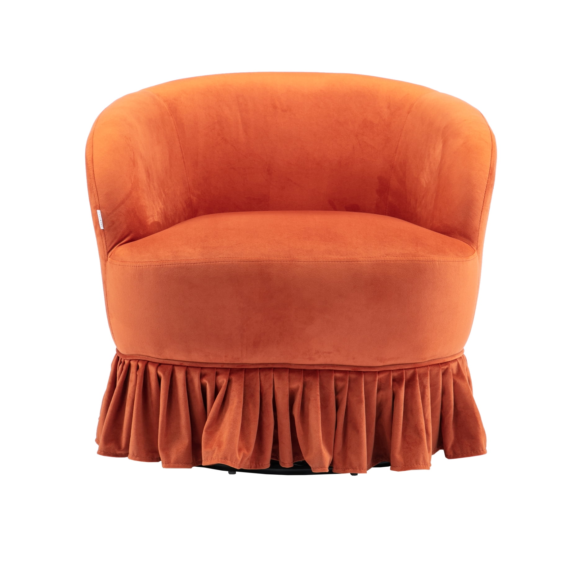 Round Accent Sofa Chair with Armrest, Shell-shaped Swivel Chair for ...