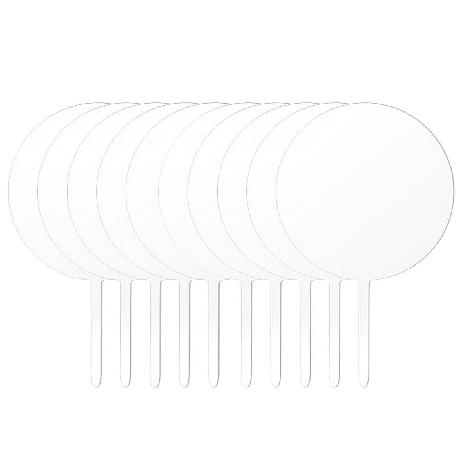 Round Acrylic Cake Toppers Clear Blank Circle DIY Cake Topper Blanks ...