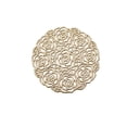 Round Acrylic Coaster with Gold Rose Pattern – Heat Resistant, Clear ...