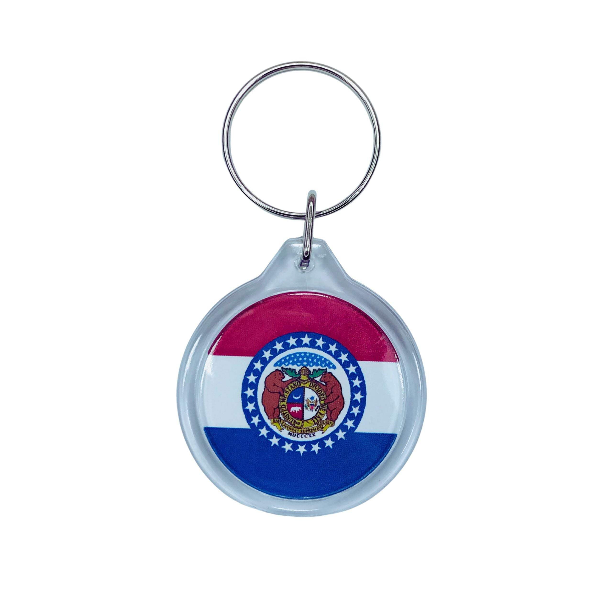 Round Acrylic Keychain - State Flag Missouri - USA | Acrylic State Flag ...