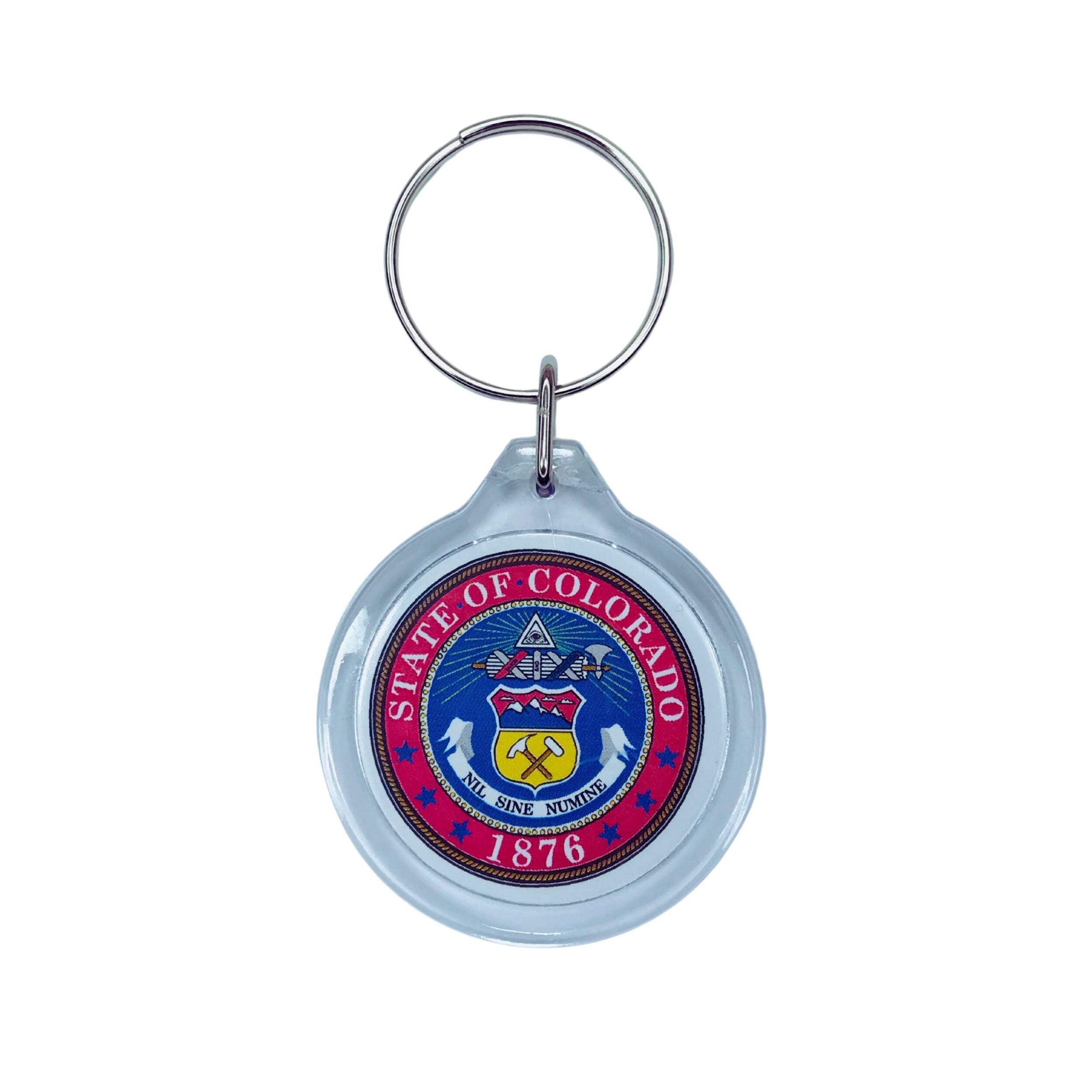 Round Acrylic Keychain - State Seal Colorado - USA | Acrylic State Seal ...